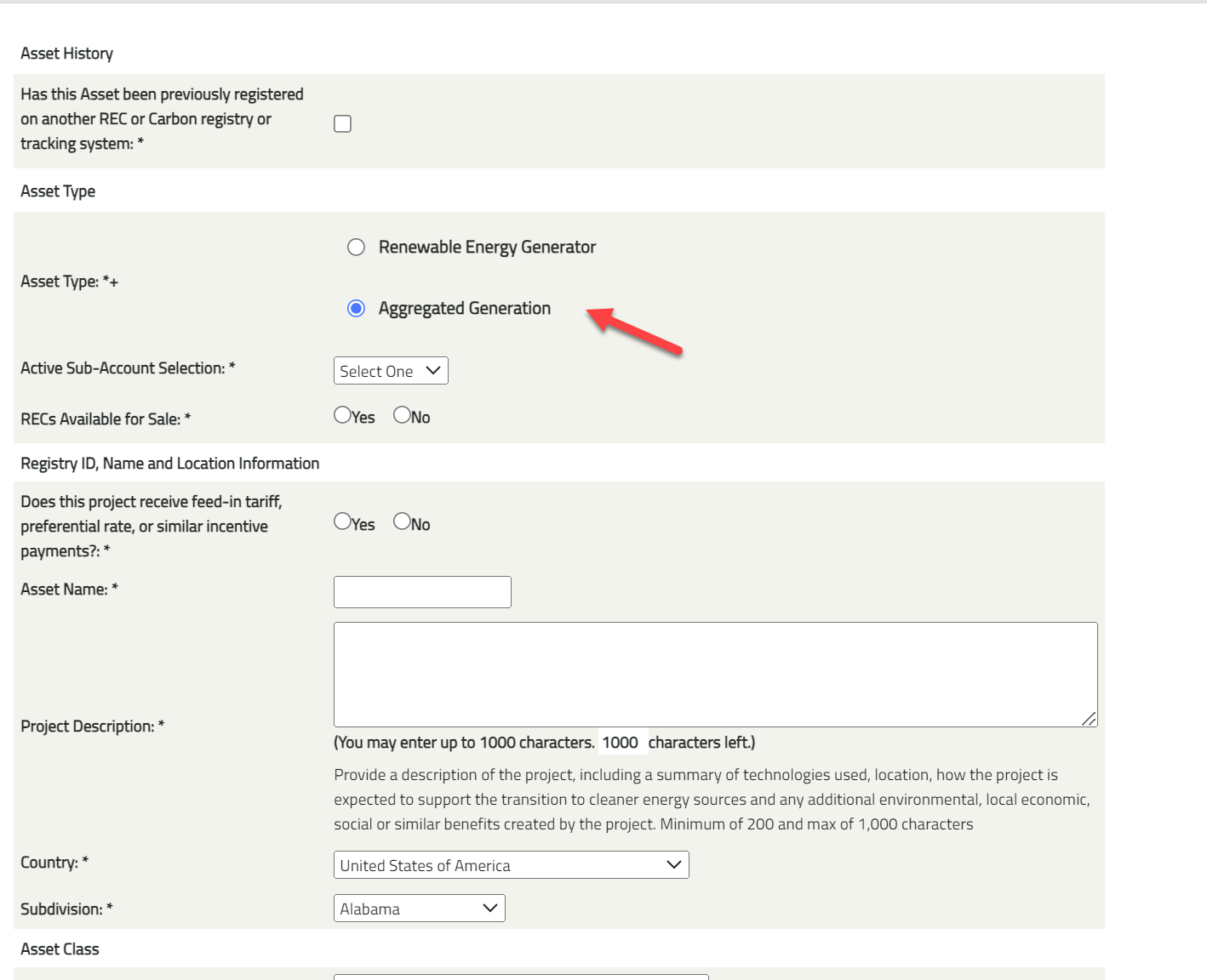 Registering An Aggregated Asset – TIGRs